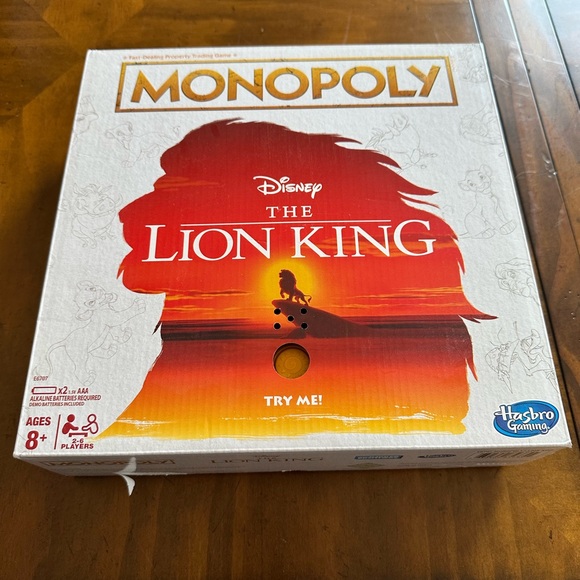Hasbro | Games | Hasbro The Lion King Monopoly Game Red And Orange ...